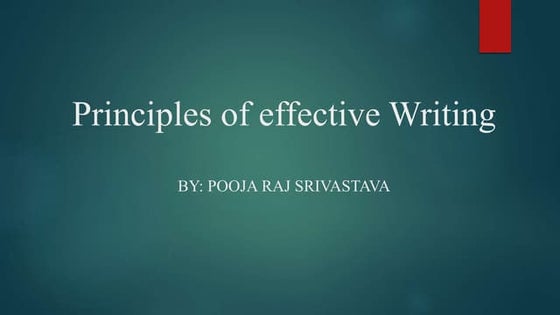 Seven principles of effective writing | PPT