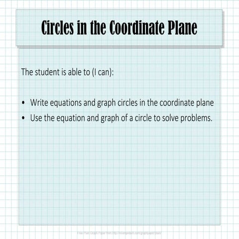 6.14.3 Circle Equations | PPT