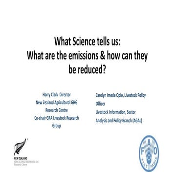 What Science tells us: What are the emissions & how can they be reduced ...
