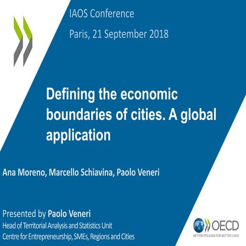 IAOS 2018 - Defining the economic boundaries of cities. A global ...