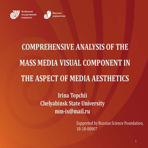 Comprehensive analysis of the mass media visual component in the aspect ...