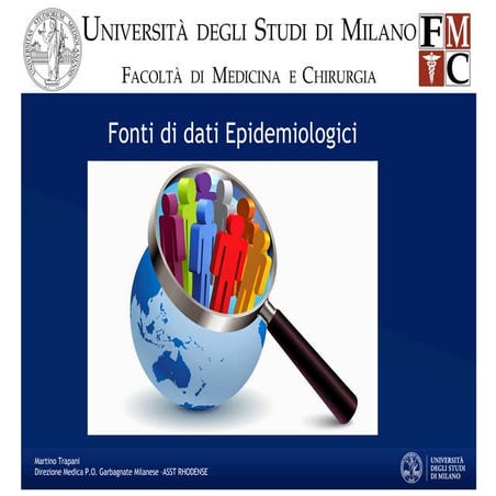 FONTI DI DATI EPIDEMIOLOGICI | PDF