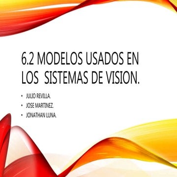 Modelos usados en los sistemas de visión | PPTX