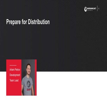 Artem Petrov "Preparing for distribution" | PPTX