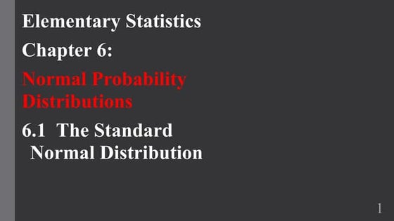 Statistics Normal Distribution Ppt