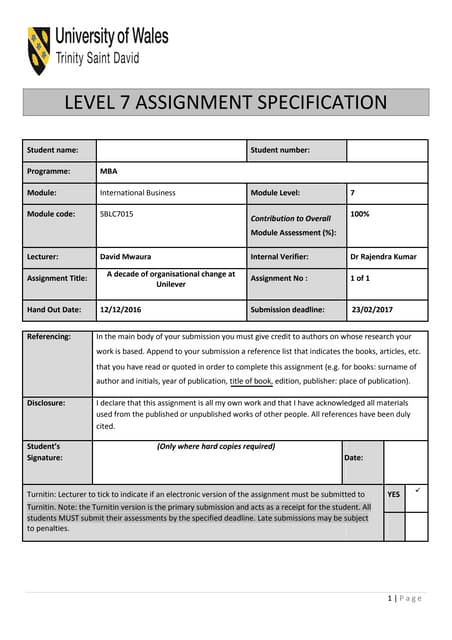 Unilever | DOCX | Computer Software and Applications | Computing