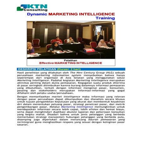 Silabus Training "Dynamic MARKETING INTELLIGENCE" | PDF