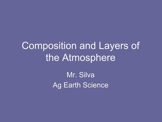 atmosphere: structure and composition | PPTX