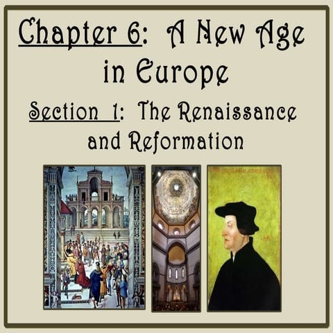 6 1 the renaissance and reformation | PPT