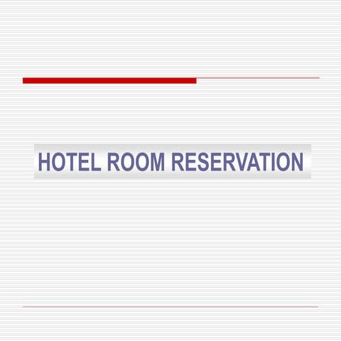 Types of reservation system