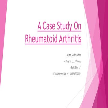 6. a case study on rheumatoid arthritis | PDF