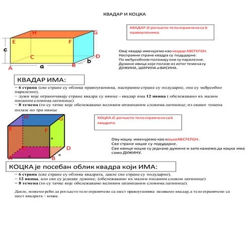 Kocka i kvadar | PDF