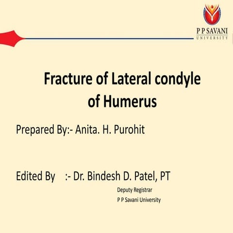 6. Humerus lower end fractures | PPTX