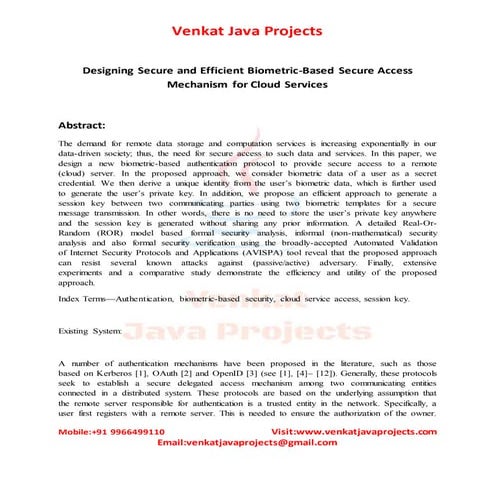 6designing Secure And Efficient Biometric Based Secure Access
