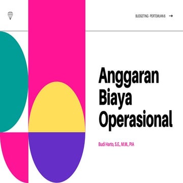 Anggaran Biaya Operasional | PDF