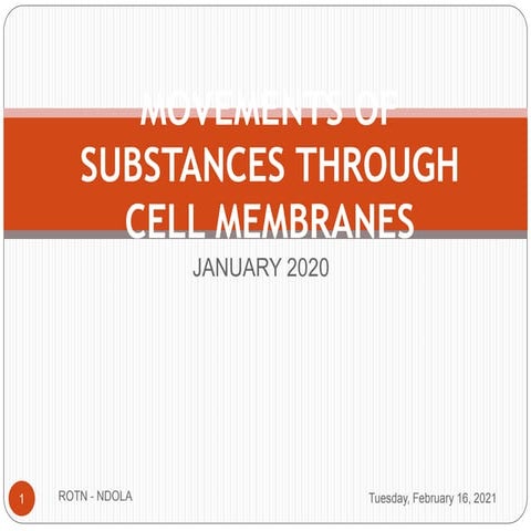 6. movements of substances through cell membranes | PPT