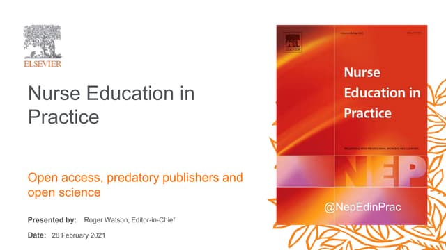 Open Access Predatory Journals And Open Science Ppt