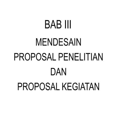BAB II DALAM PROPOSAL PENELITIAN | PPTX