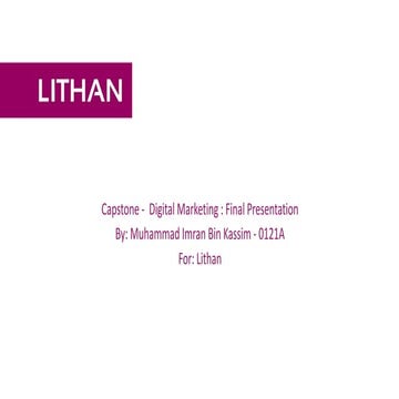 Digital Marketing Capstone Project Presentation | PDF