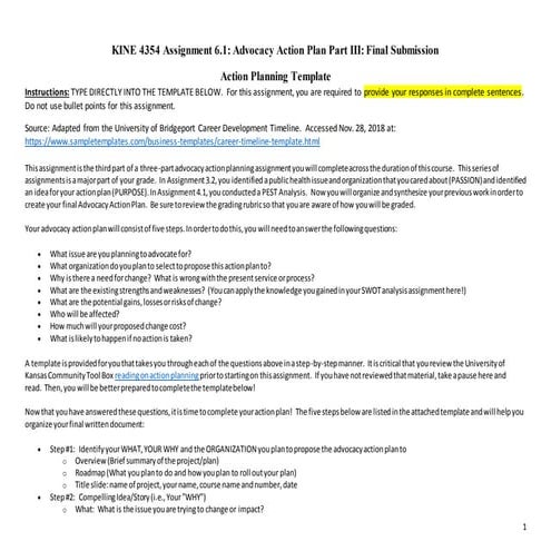 6.1 final advocacy action plan | PPT