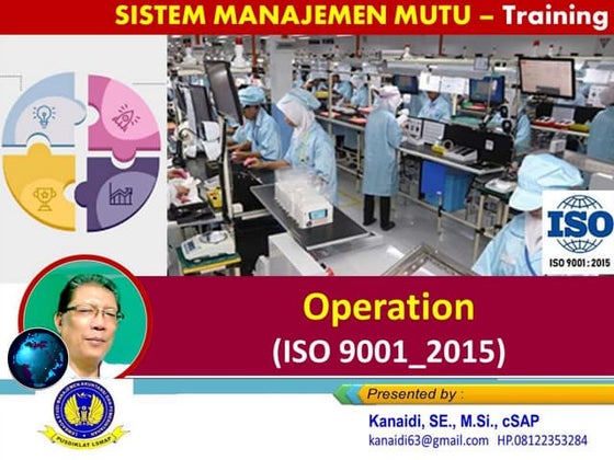 Klausul 8 iso 9001 2015 | PPTX