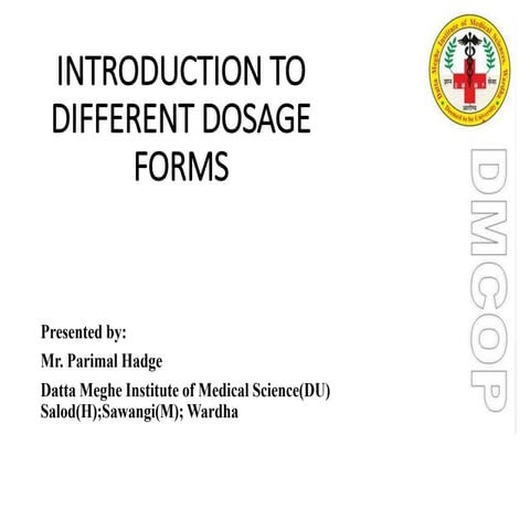 5. Introduction to different dosage form part 5.ppt