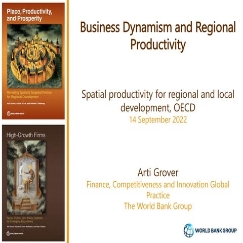 Business Dynamism and regional productivity - Arti Grover | PDF