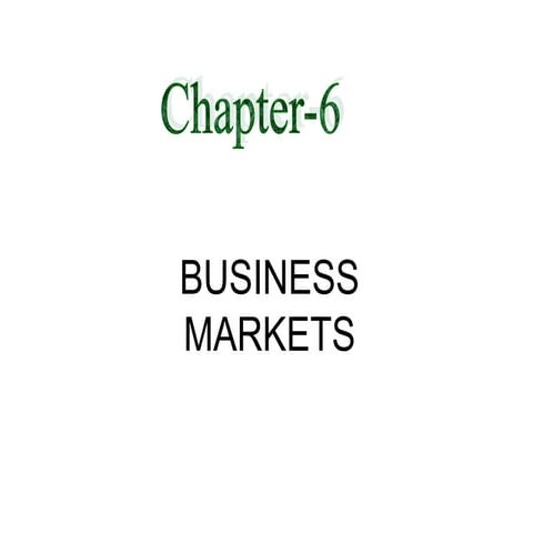 business markets | PPT