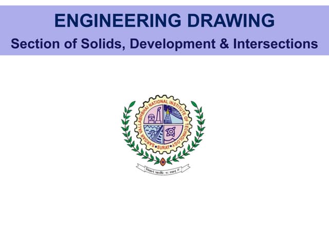 Section of solids - ENGINEERING DRAWING/GRAPHICS | PPT