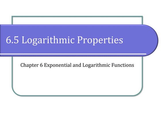 Grade 11: General Mathematics_LOGARITHMS | PPTX