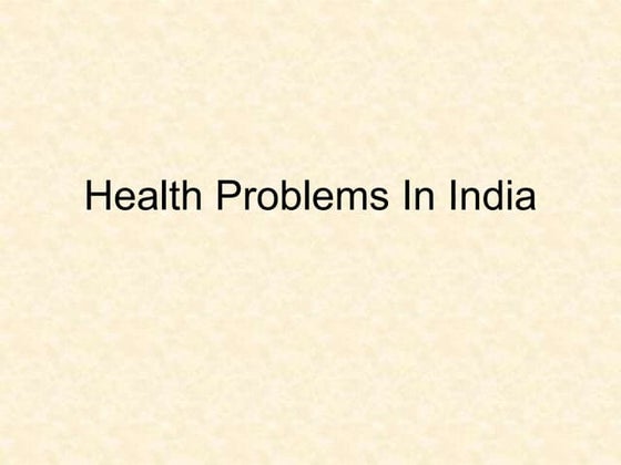 Health problems in india | PPTX