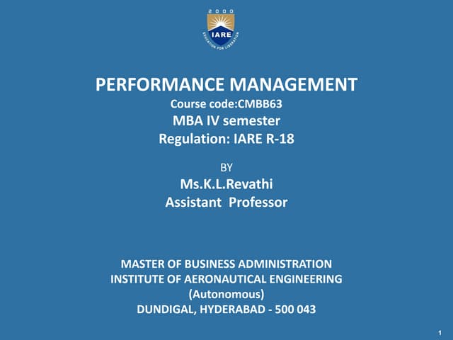 Infosys - Performance management system | PPTX