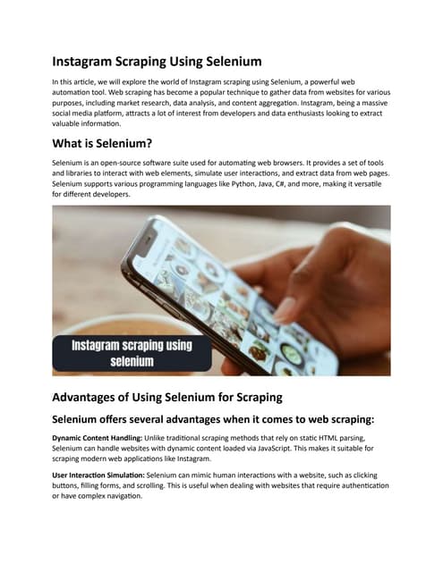 Instagram Scraping Using Seleniumdocx