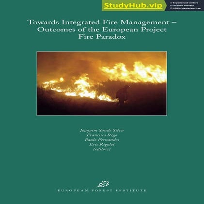 6. Solving The Fire Paradox Regulating The Wildfire Problem By The Wise ...