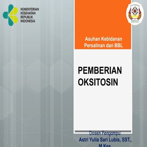 Pemberian Oksitosin | PPTX