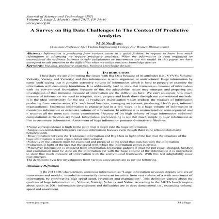 A Survey on Big Data Analytics: Challenges | PDF