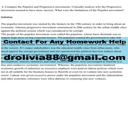 6. Compare the Populist and Progressive movements. Critically analy.pdf