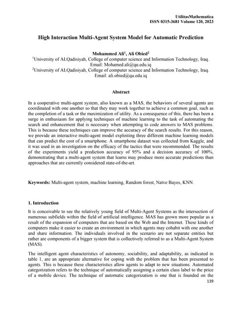 Multi Agent Systems | PPT | Presentation | PPT