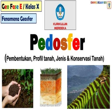 Pedosfer, Tanah (Geografi Kelas X) | PPTX