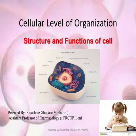 Cellular level of organization,Plant cell,animal cell | PPTX