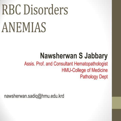 Anemia; causes, types, laboratory investigations | PDF