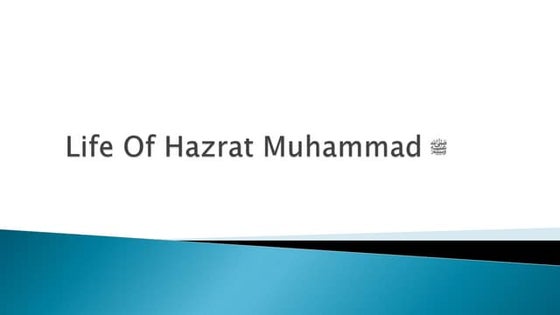An essay on Hazrat Muhammad Mustafaa s.a.w | DOCX