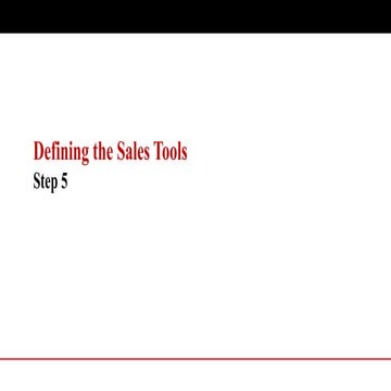 6. Defining the Sales Tools for quick and efficient saling.pptx
