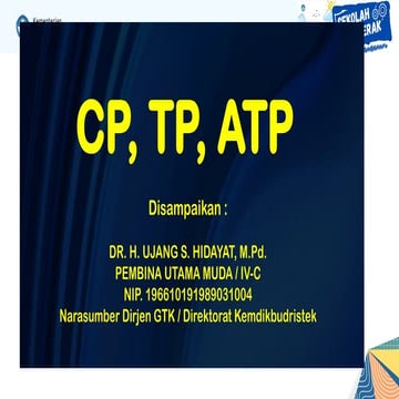 Contoh tp cp tp dan lainnya untuk kelas 5 sd | PPTX