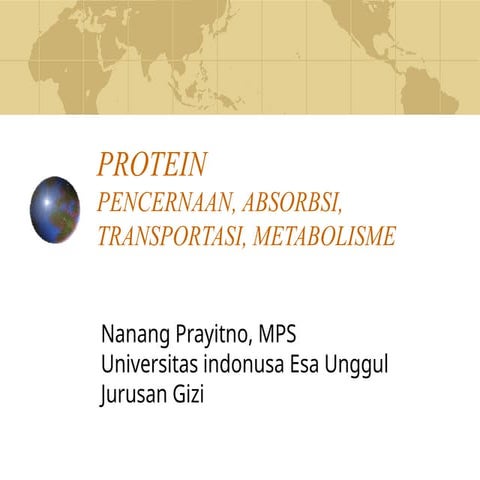 Pencernaan dan absorpsi protein | DOCX