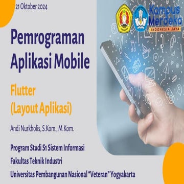 Pemrograman Aplikasi Mobile - 6 Flutter (Layout Aplikasi) | PPT