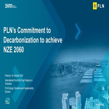 PLN’s Commitment to Decarbonization to achieve NZE 2060 | PDF