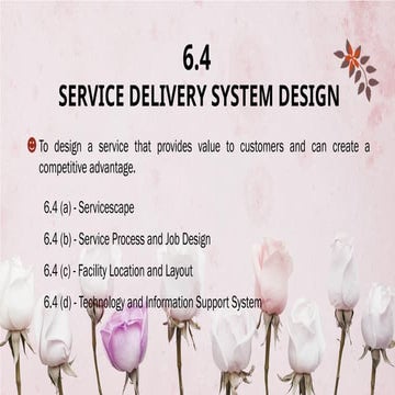 6.4 Service Delivery System Design slide | PPTX