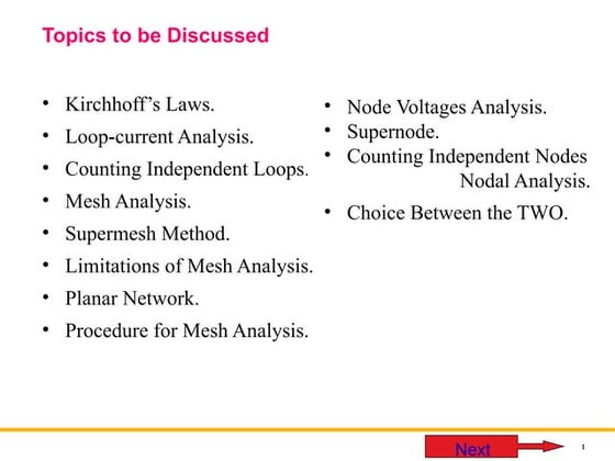 Mesh analysis and Nodal Analysis | PPTX
