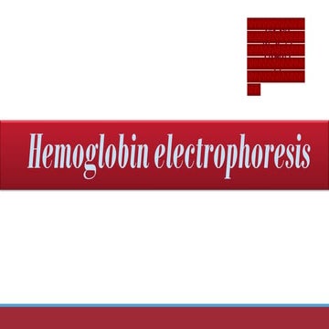 Hemoglobinopathies/ Electrophresis test pdf | PDF